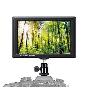 FEELWORLD FW279S 7" 2200nit Ultra Bright Daylight Viewable SDI Field Monitor IPS Support 4K HDMI and SDI in and Loop-Out Full HD 1920x1200 On-Camera Monitor with DC Out Power for DSLR