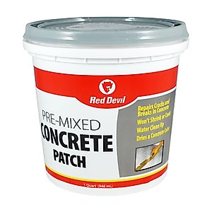 Red Devil 0644 Pre-Mixed Concrete Patch, 1 Quart, Pack of 1, Gray