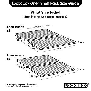 Lockabox One™ Shelf Pack 2.0 | New and Improved Design of Removable Shelves and Base Inserts One™ Products