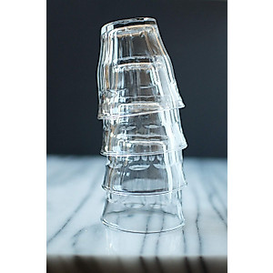 Duralex Picardie Drinking Glasses Set of 6 - Tempered Glass Tumblers with Microfiber Polishing Cloth Classic Design, Easy to Hold Duralex Glasses for Kitchen, Dining Table (7.5 Oz.)