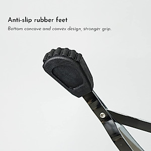 G Ganen Thick Padded Foldable Drum Throne Saddle Stool Adjustable Height No-slip Black