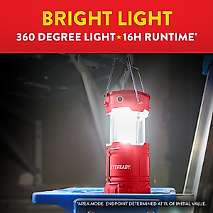 Eveready LED Camping Lantern 360 PRO (3-Pack), Super Bright Tent Lights, Rugged Water Resistant LED Lanterns, 100 Hour Run-time (Batteries Included)