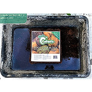 Hydro Crunch CB801-2PK Coco Coir Block 2.5 Cubic Ft Block (2-Pack), Brown