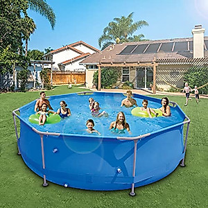 Above Ground Swimming Pool - 10ft x 30in Metal Frame Pool, Swimming Pool for Kids and Adults, Family Fun Kiddie Pool, Summer Fun Swimming Pool, Pool Above Ground, Pools for Backyard, Party, Garden