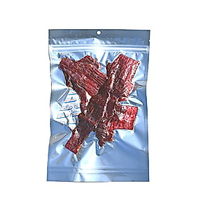 AwePackage Clear Silver Flat Pouch Bag for Home Made Jerky (100, 5x8"(1.5oz))
