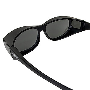 Global Vision Escort Safety Glasses Fit Over Most Eyewear Smoke Lenses (Black Smoke)