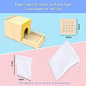 Adena Montessori 5 in 1 Object Permanence Box Toddler Play Kit Toys for 1 Year Old Babies 6-12 Months 2 Year Old