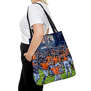 Astros Aesthetic World Tote Bag for Women and Men Beach Bag Shopping Bags School Shoulder Bag Reusable Grocery Bags