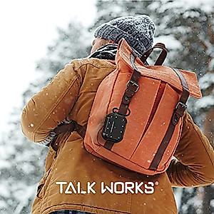 TALK WORKS AirPods Pro Case Cover with Keychain - Rugged Protective Hard Skin for AirPods Keychain Case Clip Carabiner Wireless Charging Compatible with Apple Air Pod Pro Carrying Case 2019 - Black