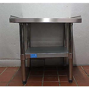 AmGood 24" x 48" Stainless Steel Equipment Stand | Height: 24" | Commercial Heavy Duty Grill Table