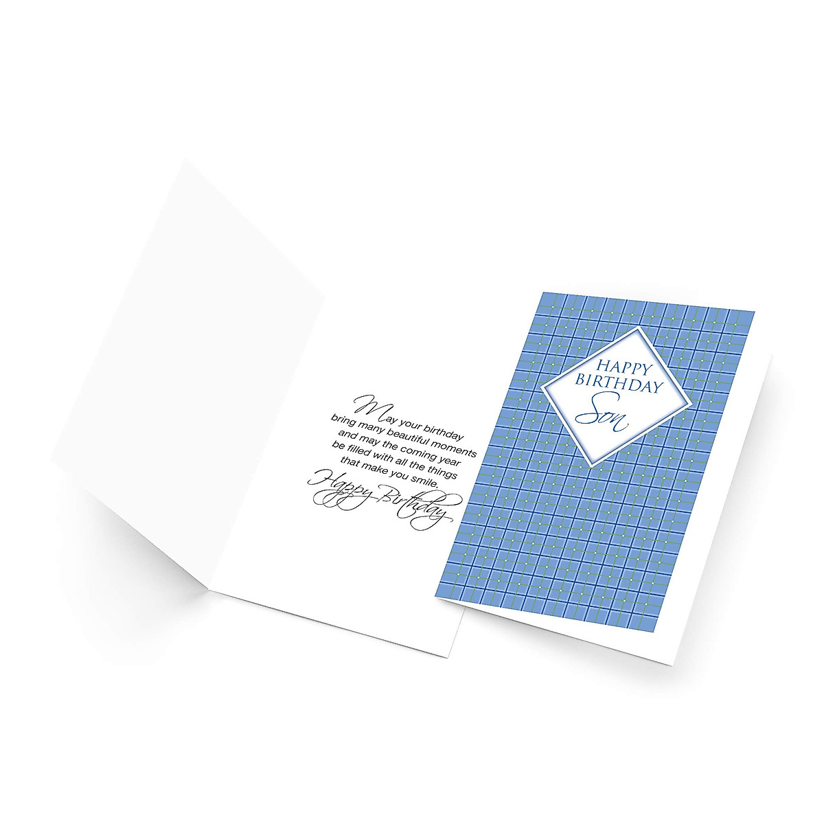 Prime Greetings Son Birthday Card, Made in America, Eco-Friendly, Thick Card Stock with Premium Envelope 5in x 7.75in, Packaged in Protective Mailer