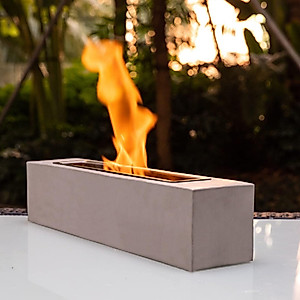 ICRPSTU Fireplace Indoor Table Fireplace Hot Cement Stainless Steel Real Fire Effect for Home