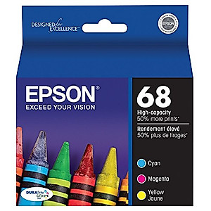 EPSON T068 DURABrite Ultra Ink Standard Capacity Color Combo Pack (T068520-S) for select Epson Stylus and WorkForce Printers