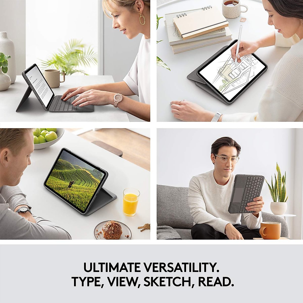 Logitech Folio Touch iPad Keyboard Case with Trackpad and Smart Connector for iPad Air (4th Generation) – Graphite Apple Exclusive