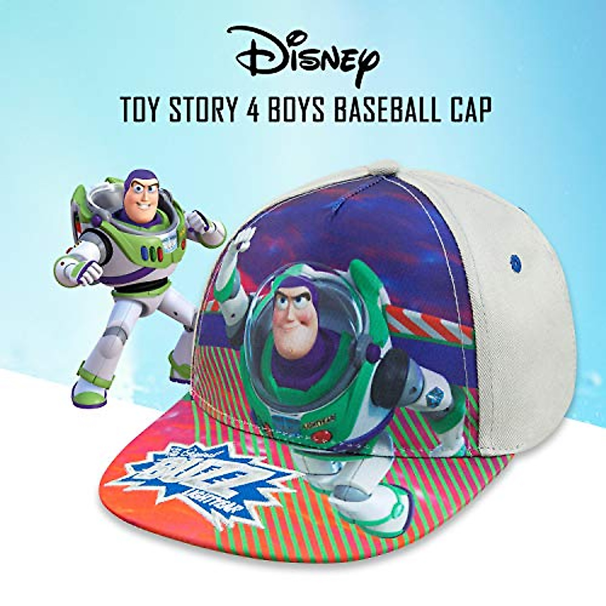 Disney Boys Toy Story 4 Buzz Lightyear Baseball Cap - Age 4-7 Grey