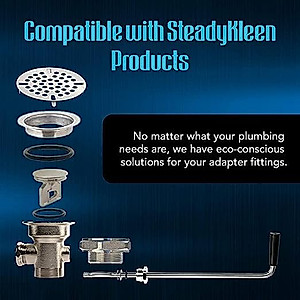 STEADYKLEEN - Sink Drain O Ring (4), Plunger Rubber Gasket for 3 Compartment Sink Style Drain, Replacement O Rings, Complements Twist Waste Valve Drain Stopper for 3-Tier Sink Drain - 4 Total