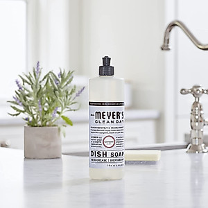 MRS. MEYER'S CLEAN DAY Liquid Dish Soap, Cruelty Free Formula, Lavender Scent, 16 oz - Pack of 2