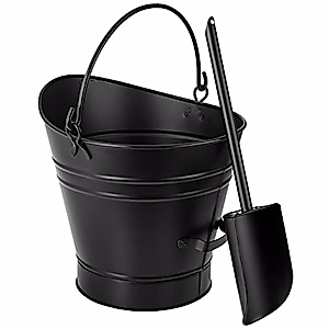 Minuteman International Scoop Coal Hod Pellet Bucket, Black