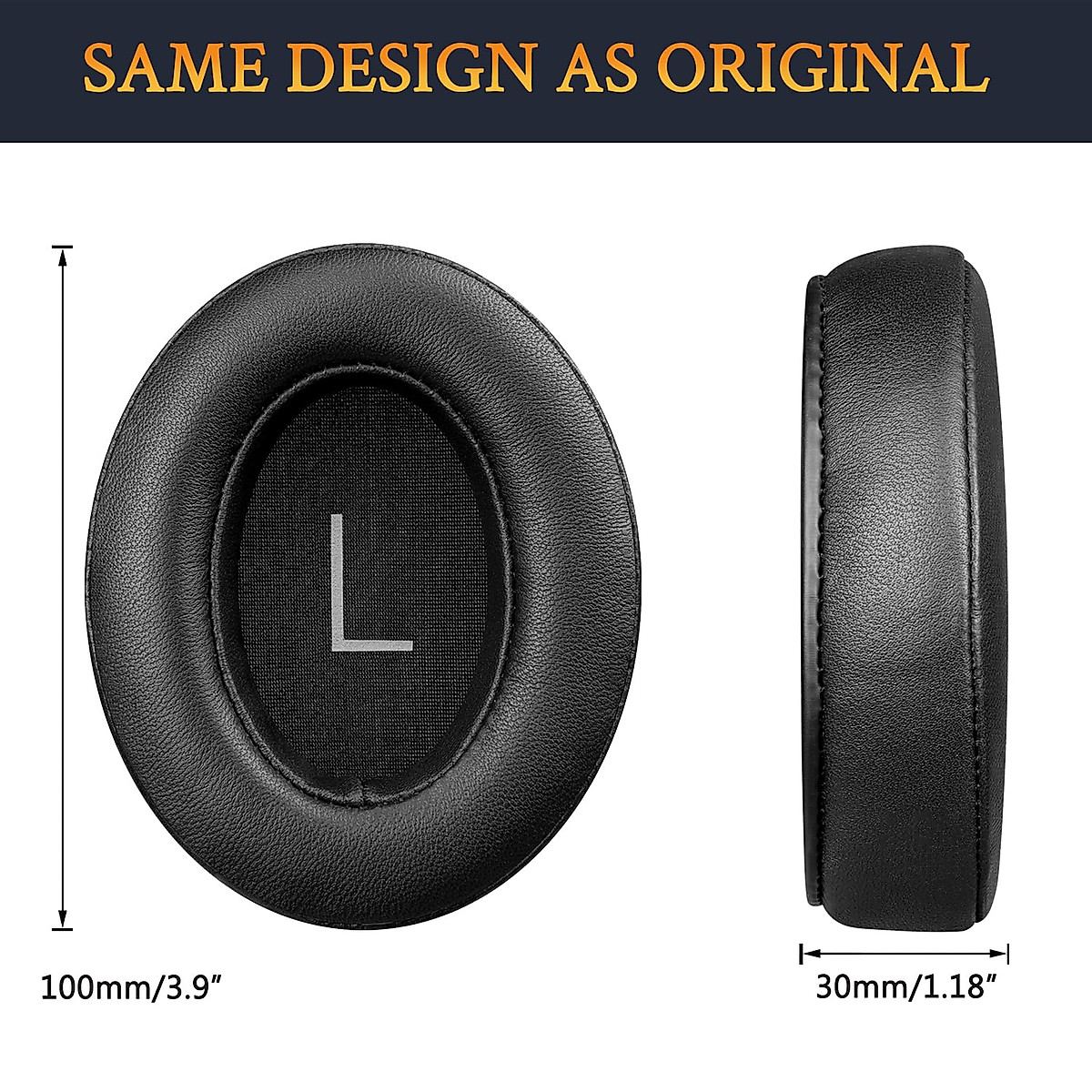 SOULWIT Lambskin Earpads Replacement for Sennheiser Momentum 3 Wireless Noise Cancelling Over/Around-Ear Headphones, Ear Pads Cushions with Soft Noise Isolation Memory Foam