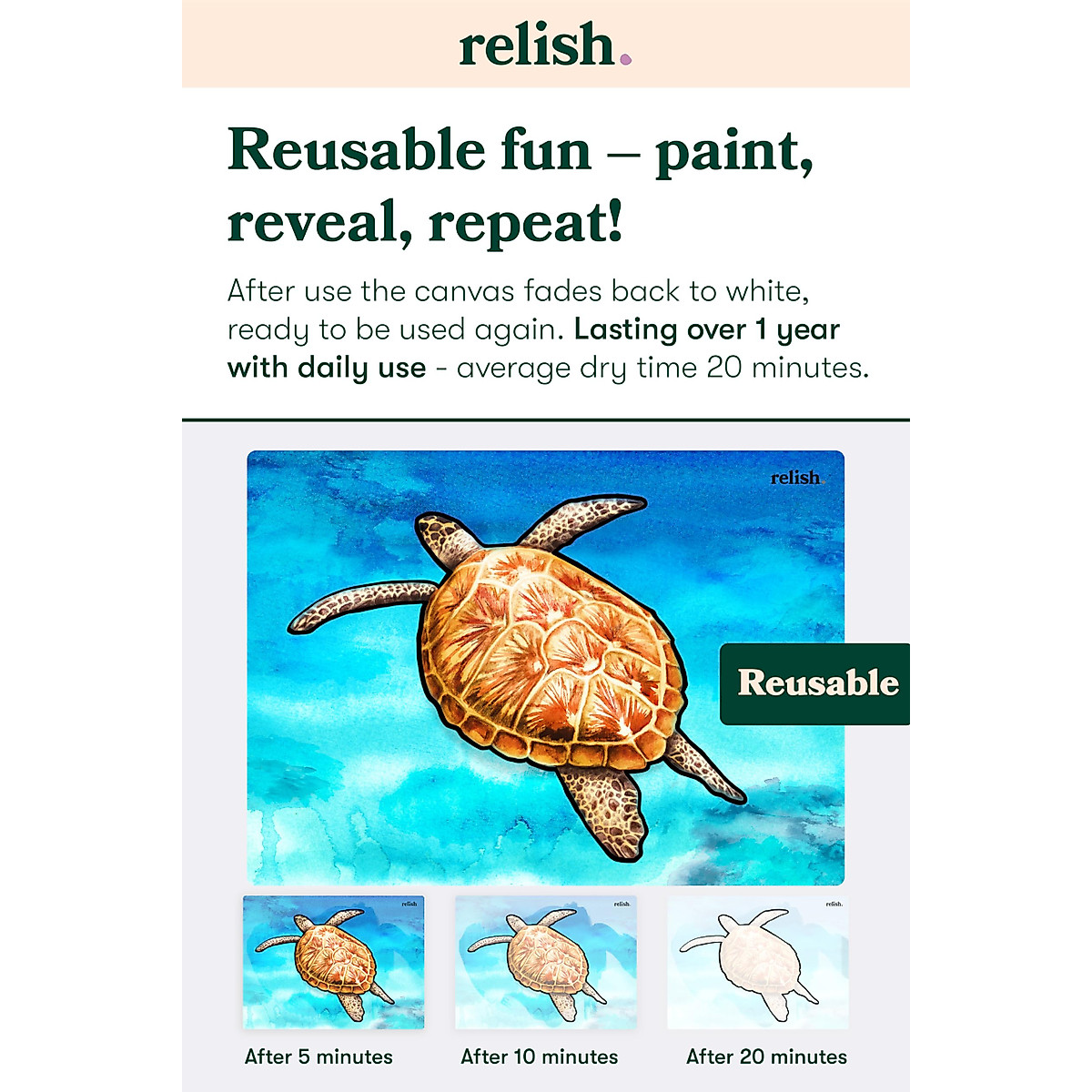 Relish - Aquapaints Activities for Seniors - Pack of 5 Reusable Water Painting Toys, Ocean Life, Calming Products & Gifts for Elderly