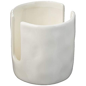 Mud Pie Kitchen Dish Sponge Holder Caddy, Off White