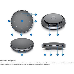 New Dell Mobile MH3021 USB-C Multi-Port Adapter and Speakerphone