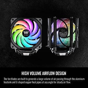 Thermaltake UX200 ARGB Sync CPU Cooler with 16.8M Color LEDs, 170W, Hydraulic Bearing, Universal Socket - For Desktops