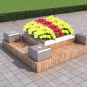 8 Bundles Artificial Daisy Flowers, Artificial Outdoor Flowers Fake UV Resistant No Fade Greenery Shrubs for Indoor Outside Hanging Plants Garden Porch Window Box Home Wedding Farmhouse Décor (Red)