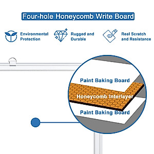 Magnetic White Board for Wall 24 X 18 Inches, White Board Dry Erase Board Hanging Whiteboard with Aluminum Frame for Office Home