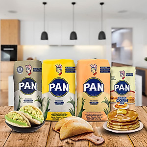 P.A.N. White Corn Meal – Pre-cooked Gluten Free and Kosher Flour for Arepas (2.2 lb/Pack of 1)