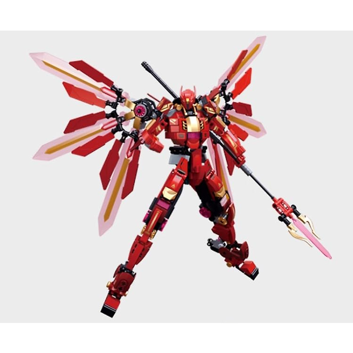 JCPUCT Black Tech Mecha Robot Building Blocks Birthday Gifts, Ages 15 and Up (Halberd Athenas B1152-Without Original Box)