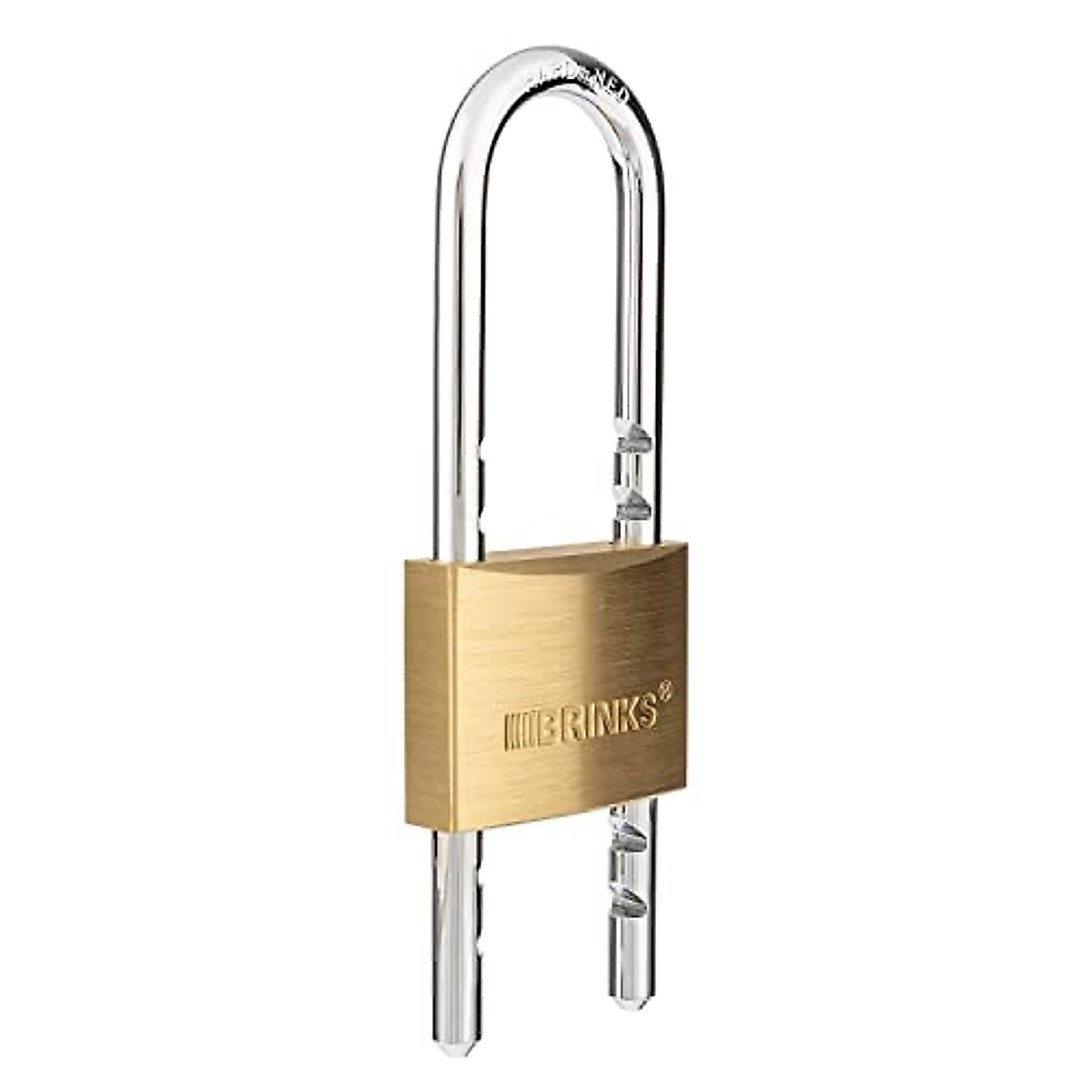 BRINKS - 50mm Commercial Solid Brass Keyed Padlock with Adjustable Shackle - Solid Brass Body with Boron Steel Shackle