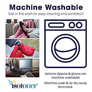 isotoner Women's Soft Microterry Wider Width Slide Slippers, with Satin Trim and Comfort Footbed, Stone, 8.5-9 Wide