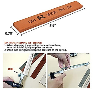RUIXIN PRO 8 Pcs Knife Sharpening Stones for RUIXIN PRO RX-008 RX-009 Knife Sharpener Fixed-Angle Kit, Professional Whetstone Set Without Base: 180/400/800/1500/2000/3000/5000/10000 Grit