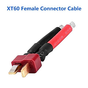 XIITIA 8 Pairs T Plug Female and Male Connector with 12AWG Silicon Wire, 55MM Extention Cable for RC Lipo Battery Cable Drone