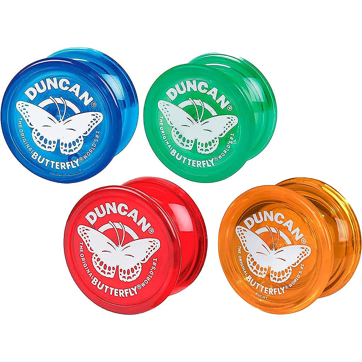 Duncan Butterfly lot - Four New Yo-Yos - FREE Strings! (Colors Vary)