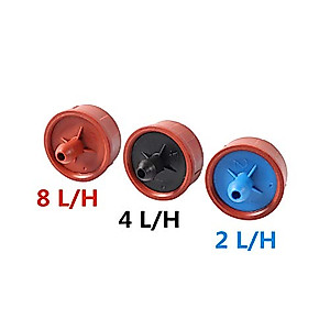 MANHONG Irrigation Dripper 2L 4L 8L Pressure Compensate Emitter Automatic Pressure Compensation Regulator Garden Irrigation Steady Flow Dripper 10 Pcs (Color : 8L/H)