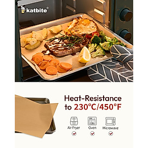 Katbite 400PCS Unbleached Parchment Paper Sheets, 12 x 16 IN Pre-Cut Baking Parchment, Heavy Duty Non-Stick Baking Paper for Half Sheet Cookie Bread Cake Pans, Grilling Meat Pizza,Oven,Air Fryer