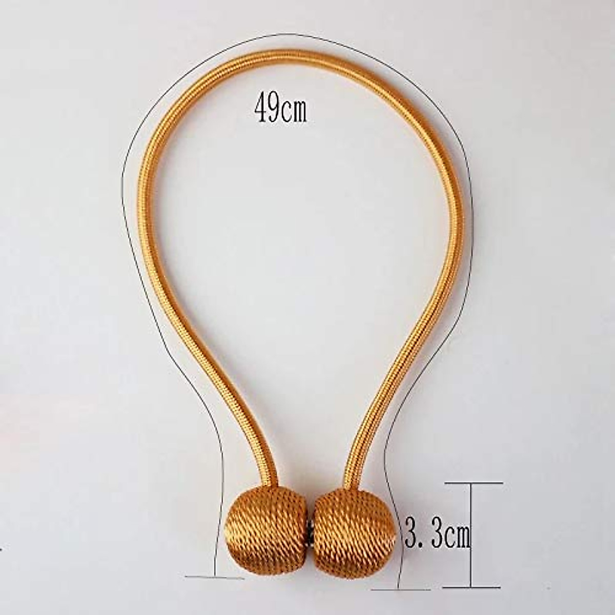 JJZXD 1Pc Magnetic Curtain Tieback Buckle Strap Holdbacks Magnet Clip for Curtain Rod Tie Backs Hanging Belts Rope Accessoires (Color : B)