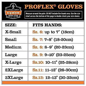Ergodyne ProFlex 9000 Certified Lightweight Anti-Vibration Work Glove, Large, Black