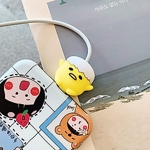 Cable Animal Bites, USB Cable Protector - Cute Kawaii Animals - for Phone Charging Cable, Compatible with iPhone and Android - 9 Pack
