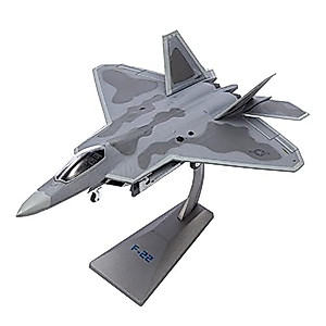NUOTIE Classic USA F22 Raptor Fighter Attack Pre-Build Model 1:72 Aircraft Alloy Diecast Airplane Military Display Model Aircraft for Collection or Gift (AK 093)