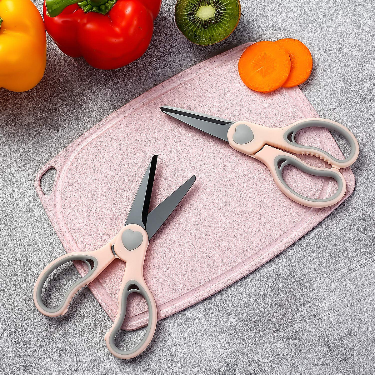 Ceramic Scissors for Baby Food by WELLSTAR, Black Blade Safety Healthy BPA Free Portable Toddler Shears with Protective Cover and Travel Case, 2 Pack