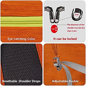 vimapo Foldable Casual Daypack, Lightweight Nylon Backpack for Travel, 20L Packable Hiking Daypack, Camping Outdoor Cycling Bag for Adults (Orange)