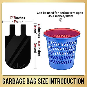 Small Trash Bags 240 Count Garbage Bags SWIHELP Waste Basket Liners for Bathroom, Kitchen,Bedroom, Office Pet Car 15 Liter Trash Can 4 Gallon…