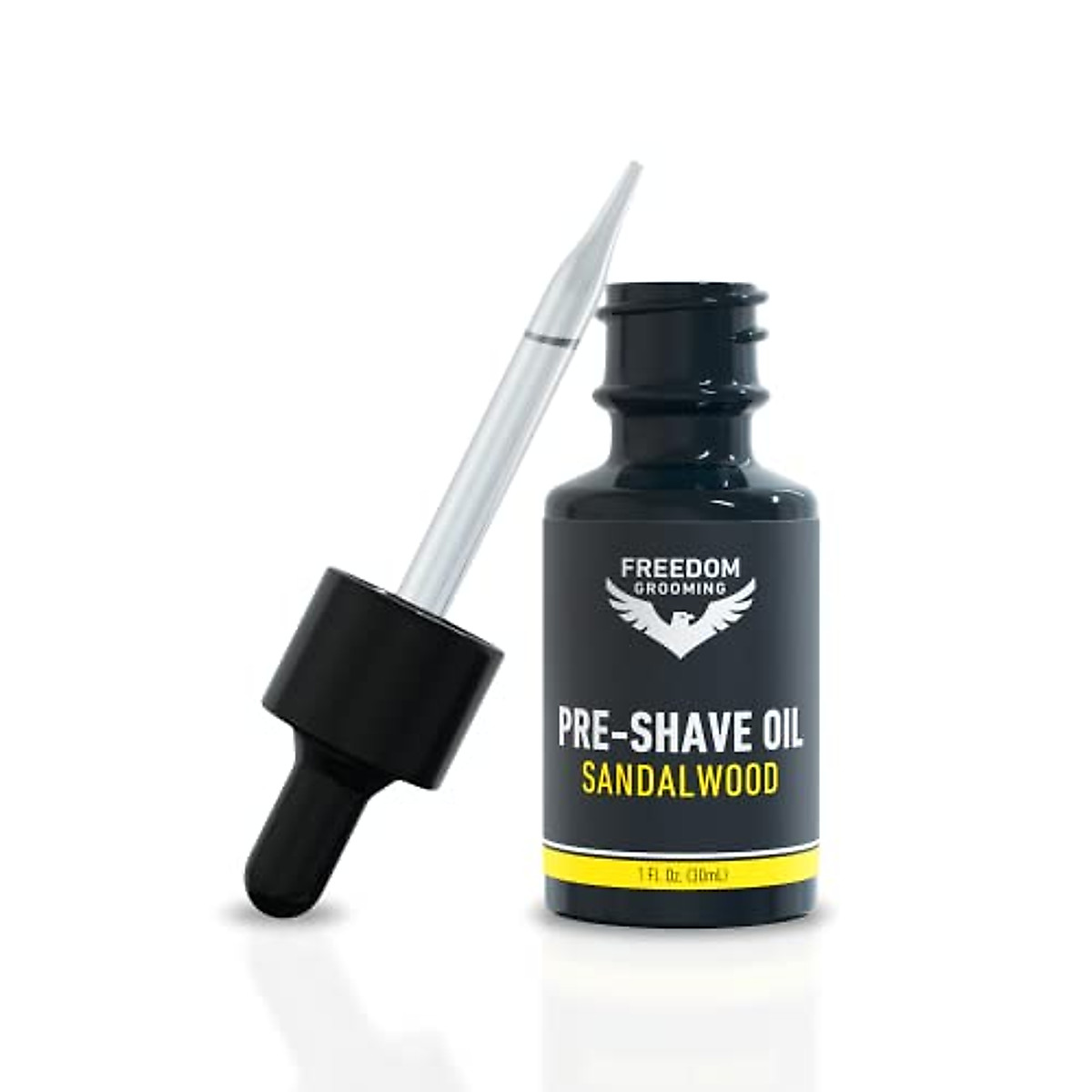 Pre-Shave Oil - FREEDOM GROOMING now Freebird - Sandalwood Shaving Oil for Men, Hydrates, Softens and Protects Skin from Bumps and Irritation