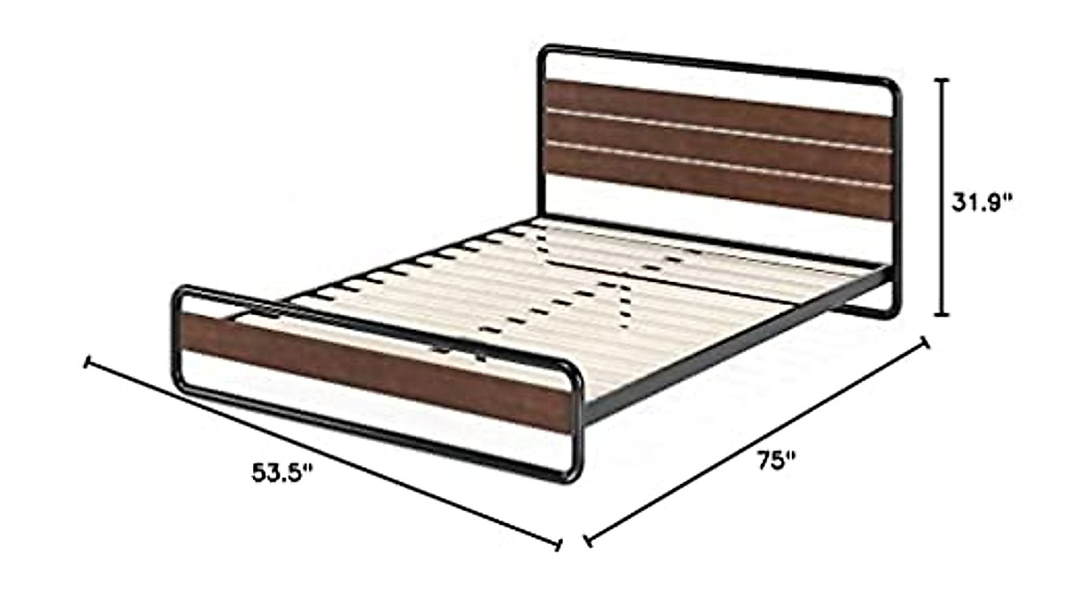 Zinus Therese Metal Platform Bed Frame - Easy Assembly, No Box Spring