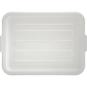Carlisle FoodService Products N4401202 Comfort Ergonomic Wash Basin Tote Box Lid, Universal, White (Pack of 12)