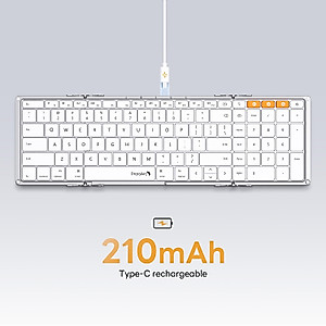 ProtoArc Foldable Bluetooth Keyboard for Mac, XK01-A Folding Wireless Keyboard with Number Pad, Full Travel Keyboard for Macbook, iMac, iPad 10.2, iPad Pro/Air/Mini, iPhone