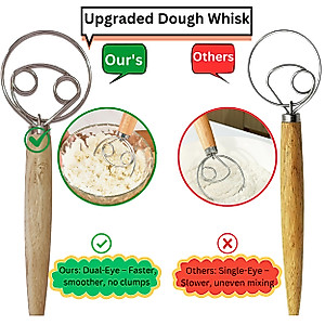 Natural Rattan Banneton Bread Proofing Basket Set - Artisan Sourdough Baking Kit with 10 inch Round Banneton Proofing Basket - Sourdough Bread Baking Supplies for Home Bakers, Baking Gifts for Women